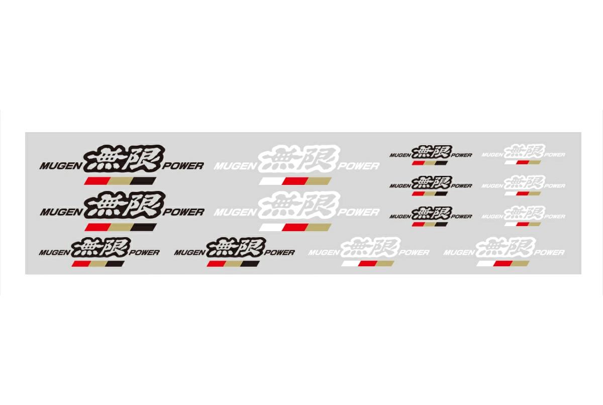 MUGEN Power Mini Sticker Set – Black & White 90000-YZ5-314D - King ...